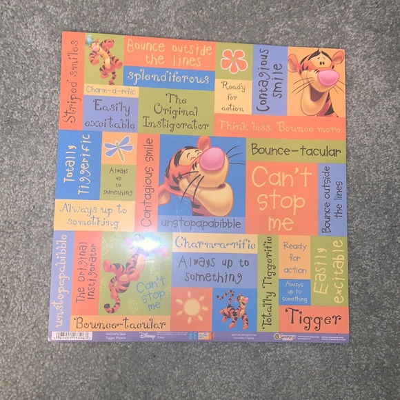 Disney | Other | Disney Pooh And Tigger Vacation Scrapbook Paper | Poshmark
